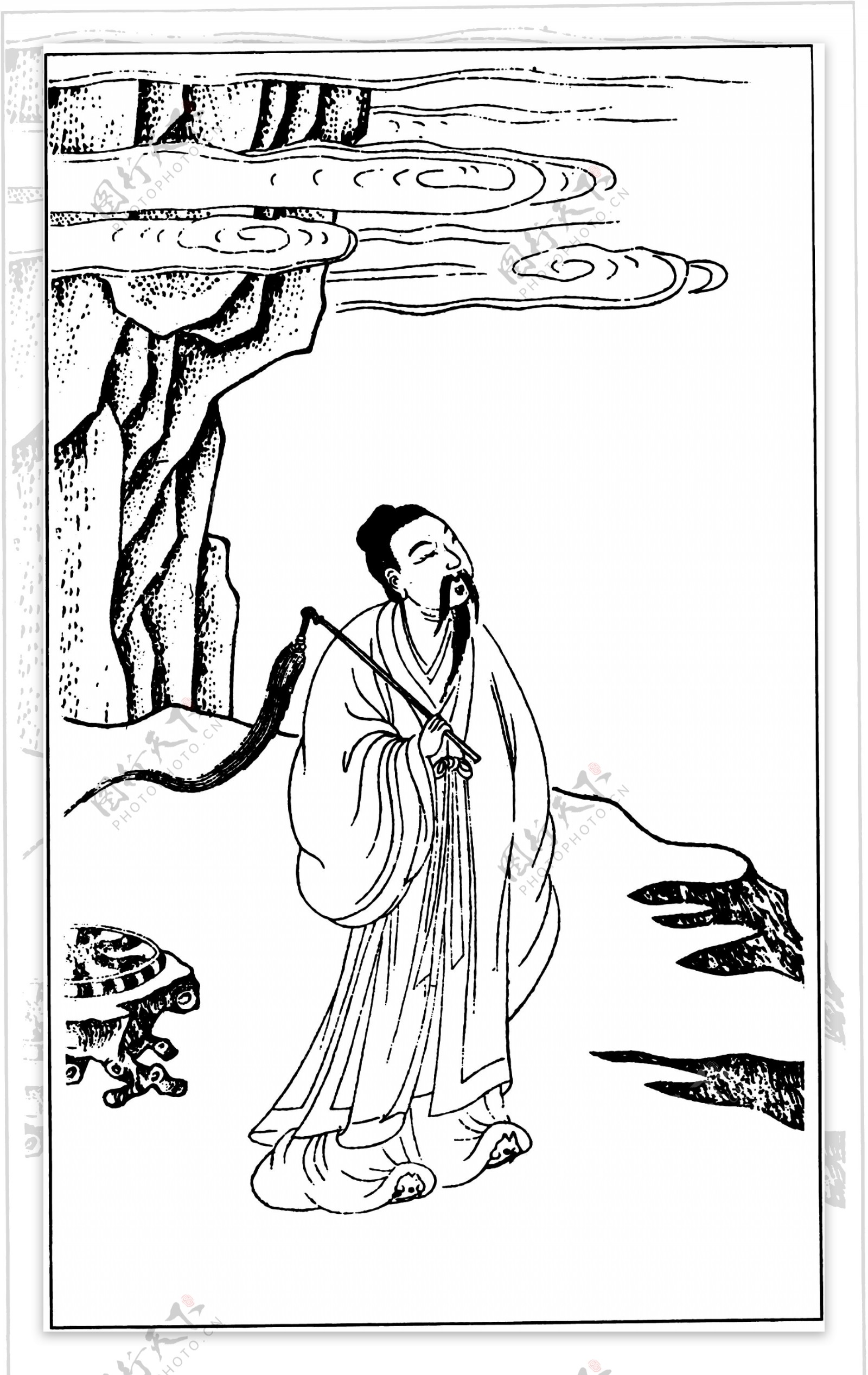 古板画佛教图片素材-编号06989985-图行天下