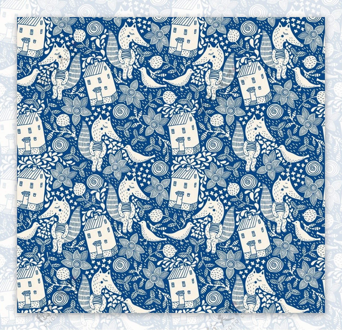 蓝色卡通背景图片素材-编号08371565-图行天下