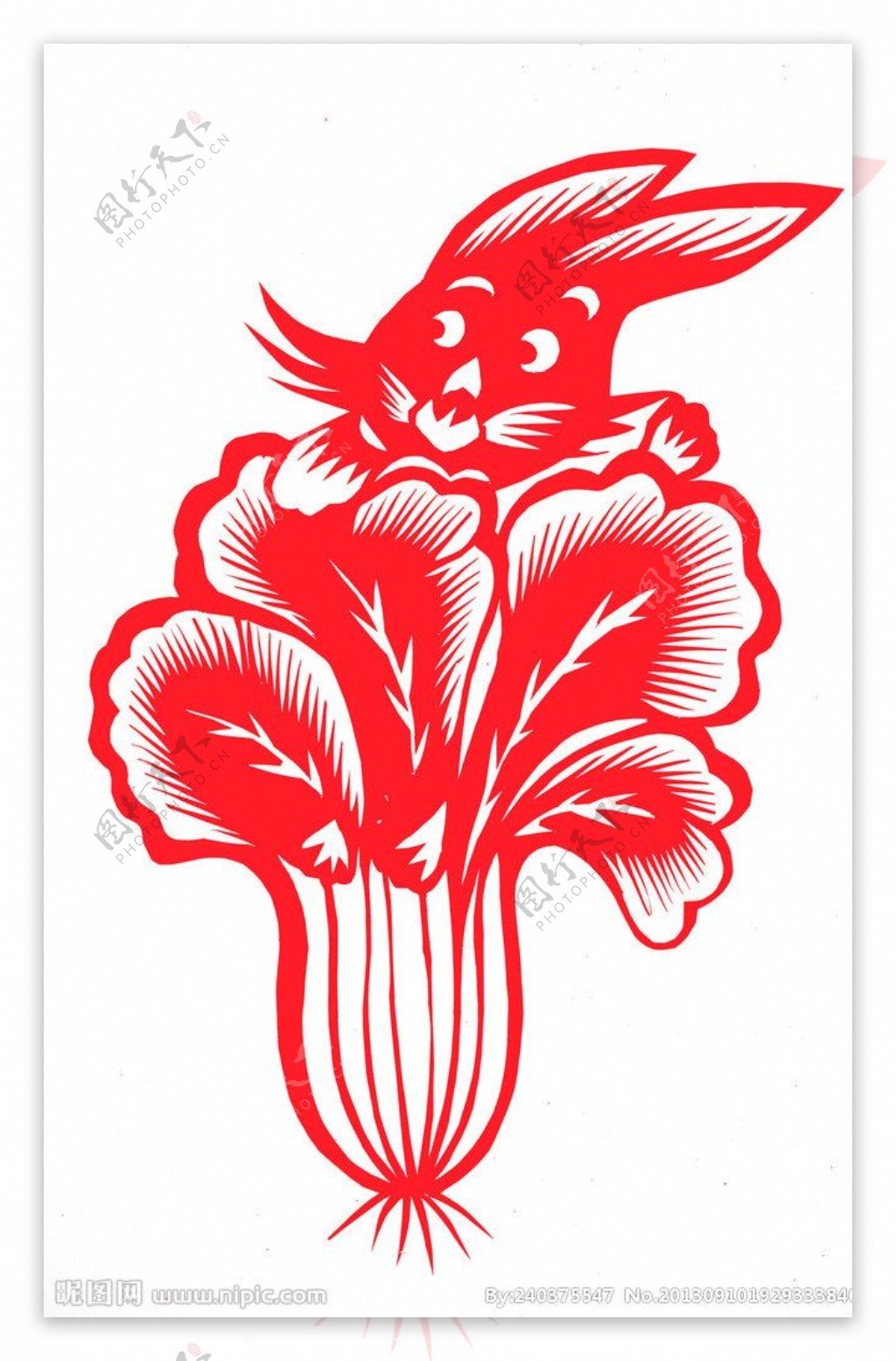 剪纸兔图片素材-编号10246365-图行天下