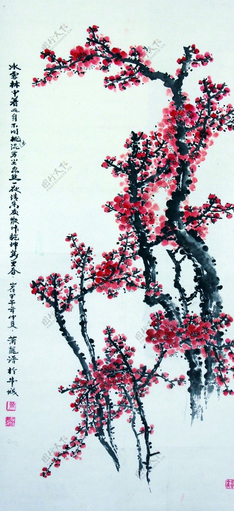 国画梅花图片素材-编号10796405-图行天下