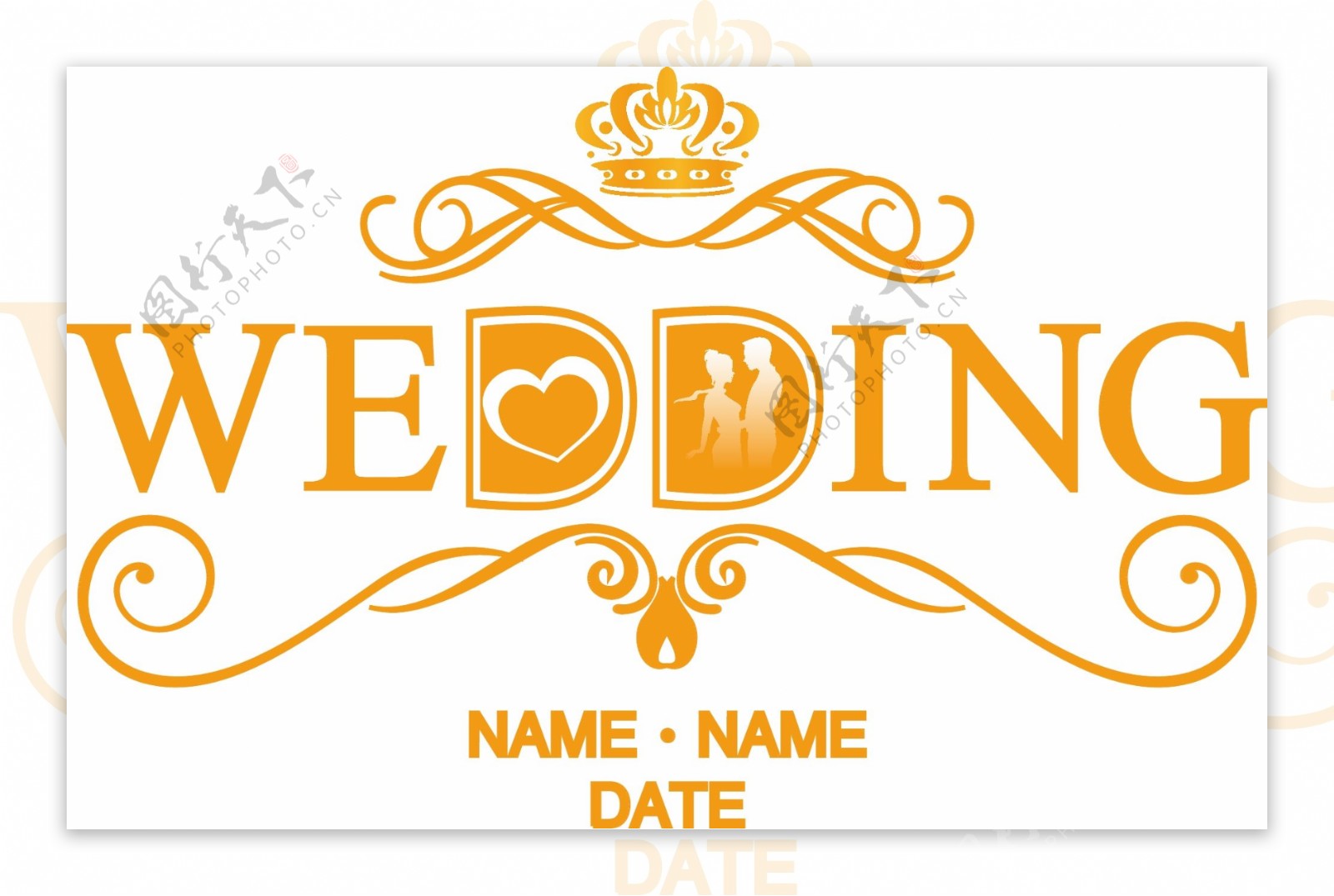 婚礼logo图片素材-编号11470955-图行天下