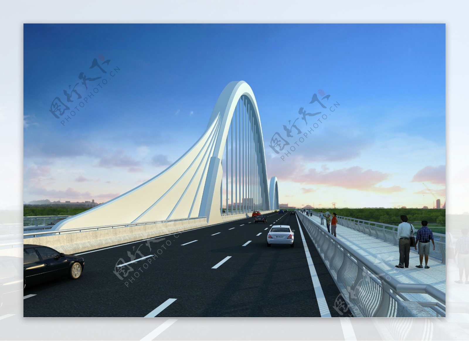 桥梁效果图图片素材-编号23607855-图行天下