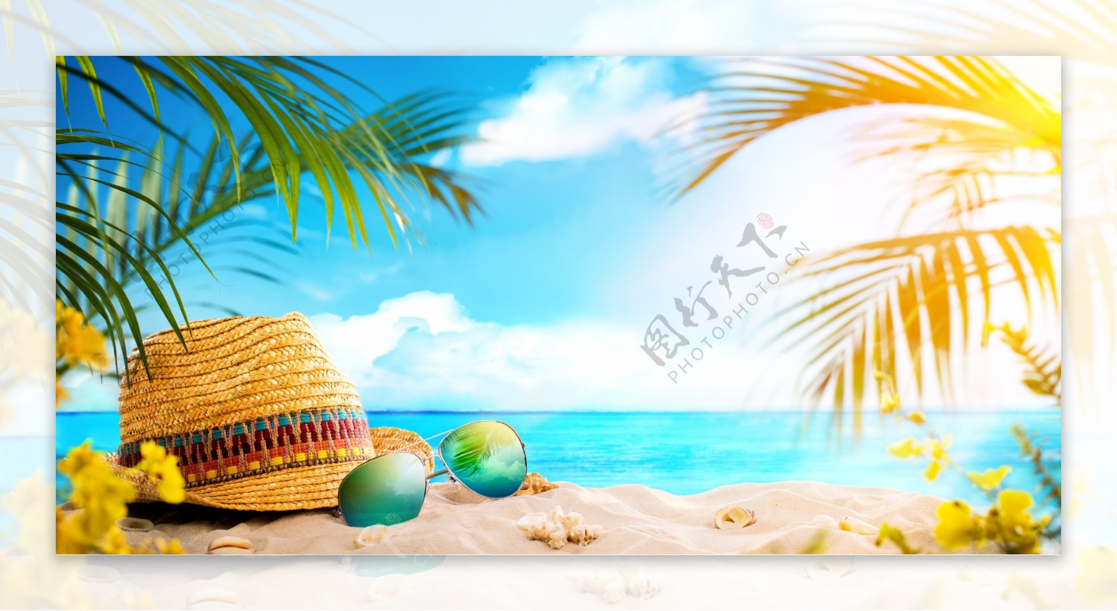 唯美海滩物品图片素材-编号24580635-图行天下
