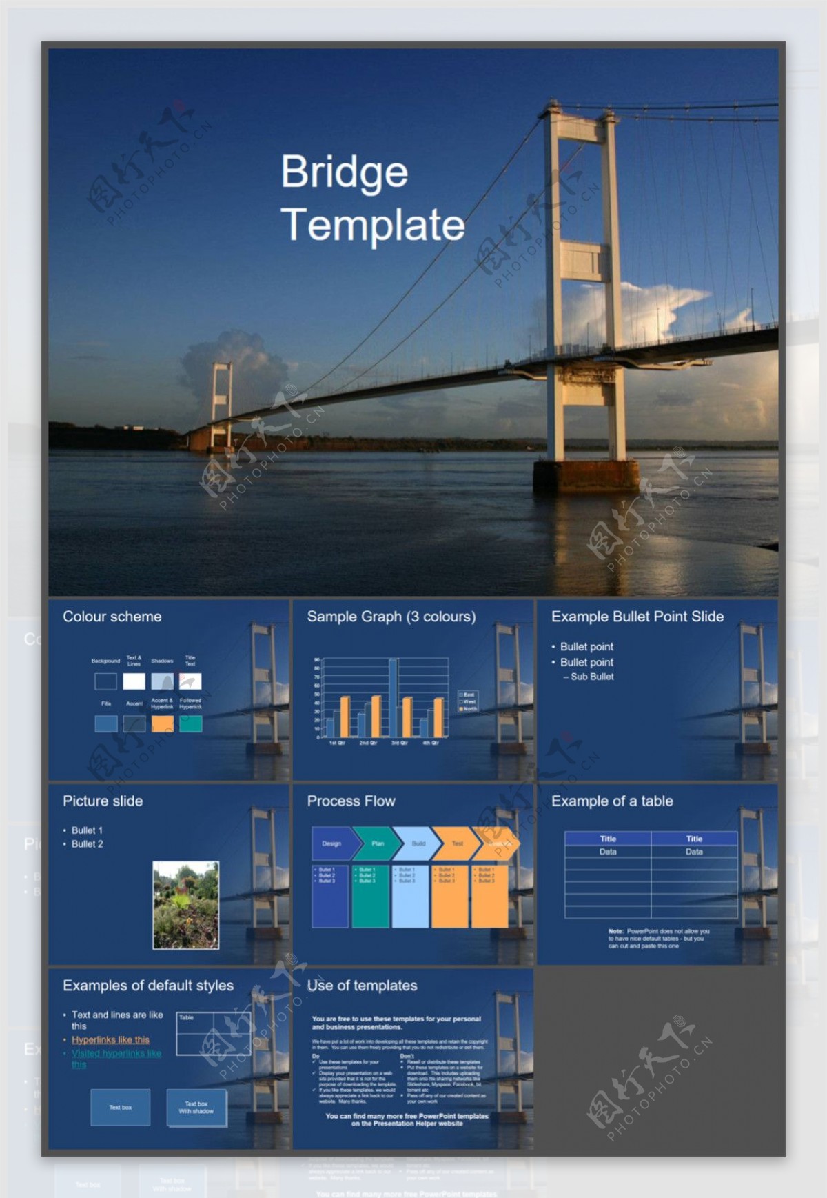 桥梁建筑PPT模板图片素材-编号26183085-图行天下