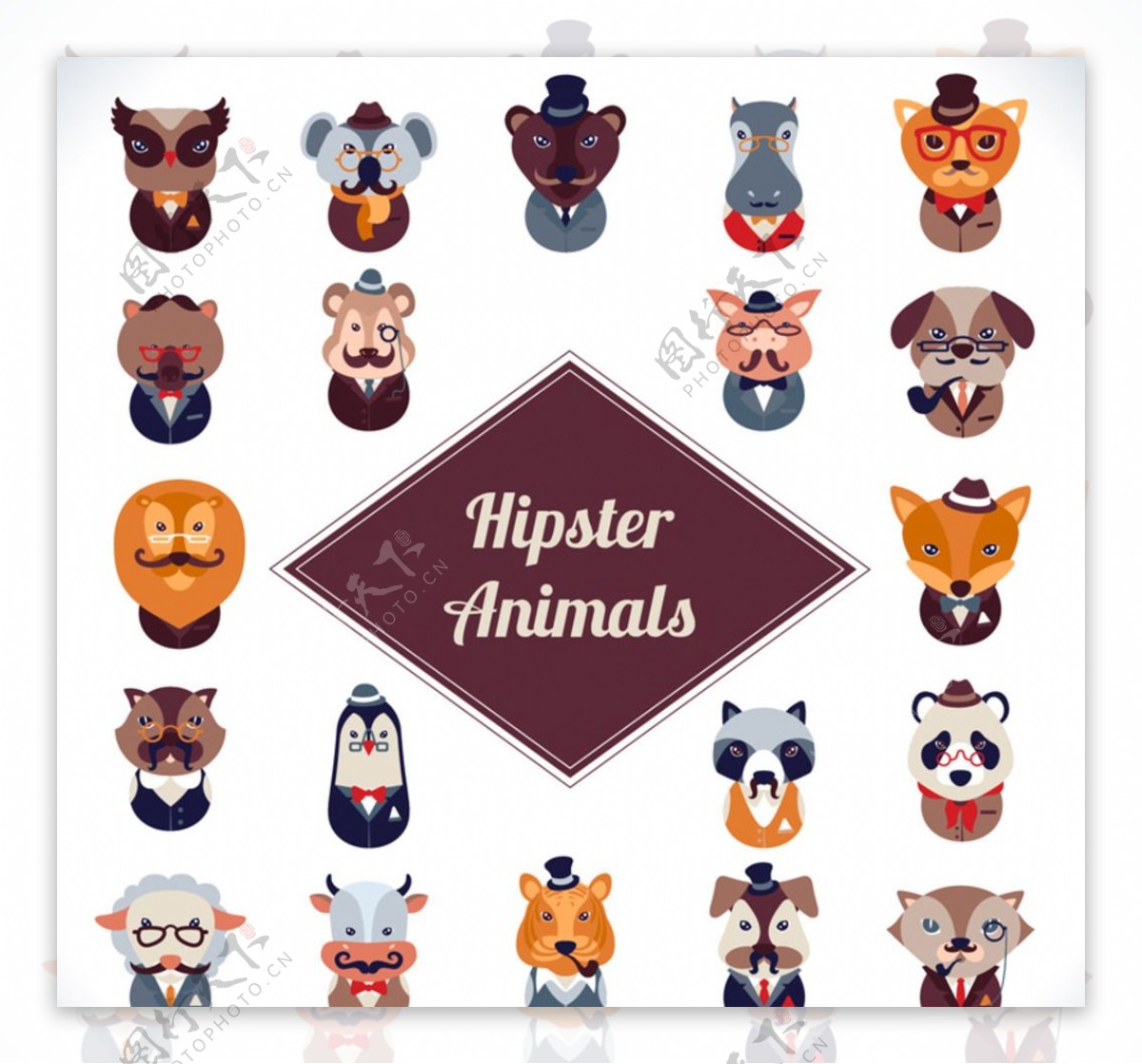 动物头像图片素材-编号26806085-图行天下