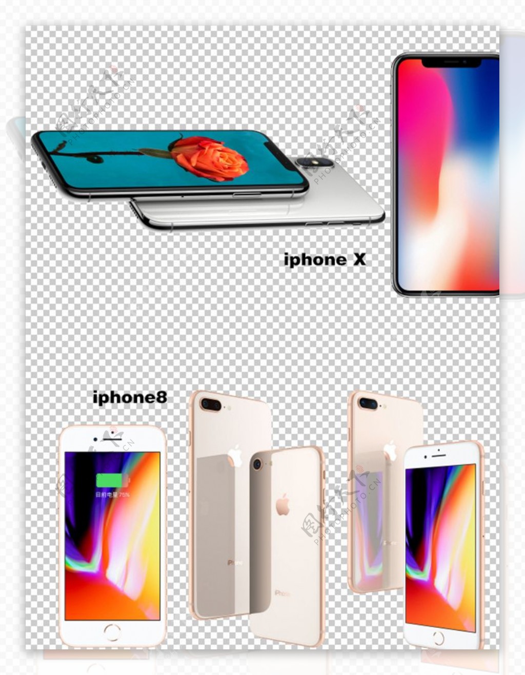 iphone8和iphoneX图片素材-编号29081995-图行天下