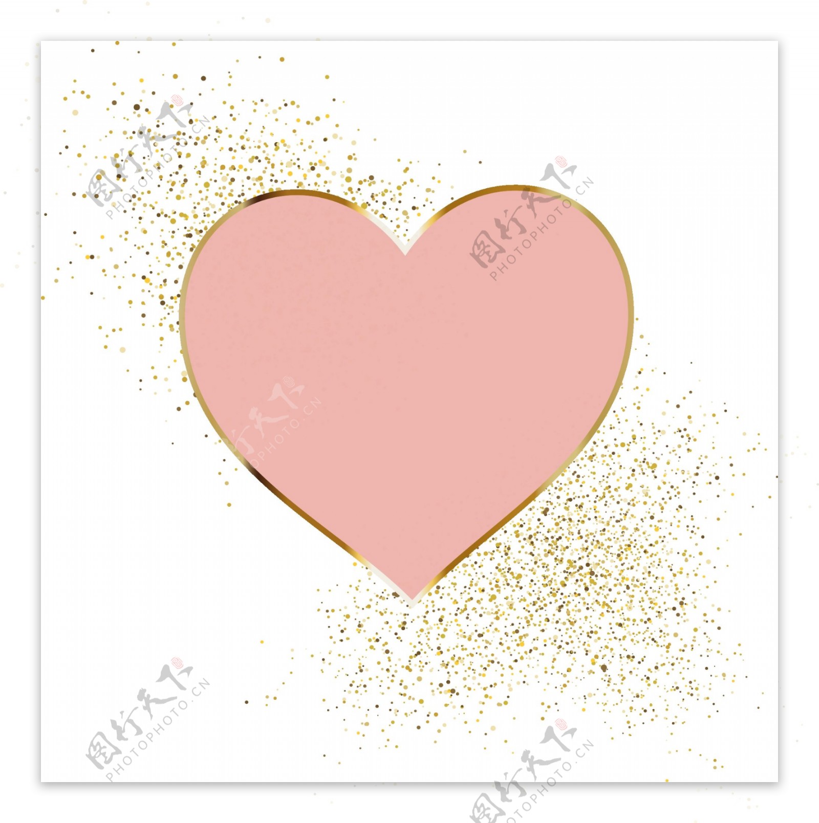 镂空爱心卡通风格边框图片素材-编号32365015-图行天下