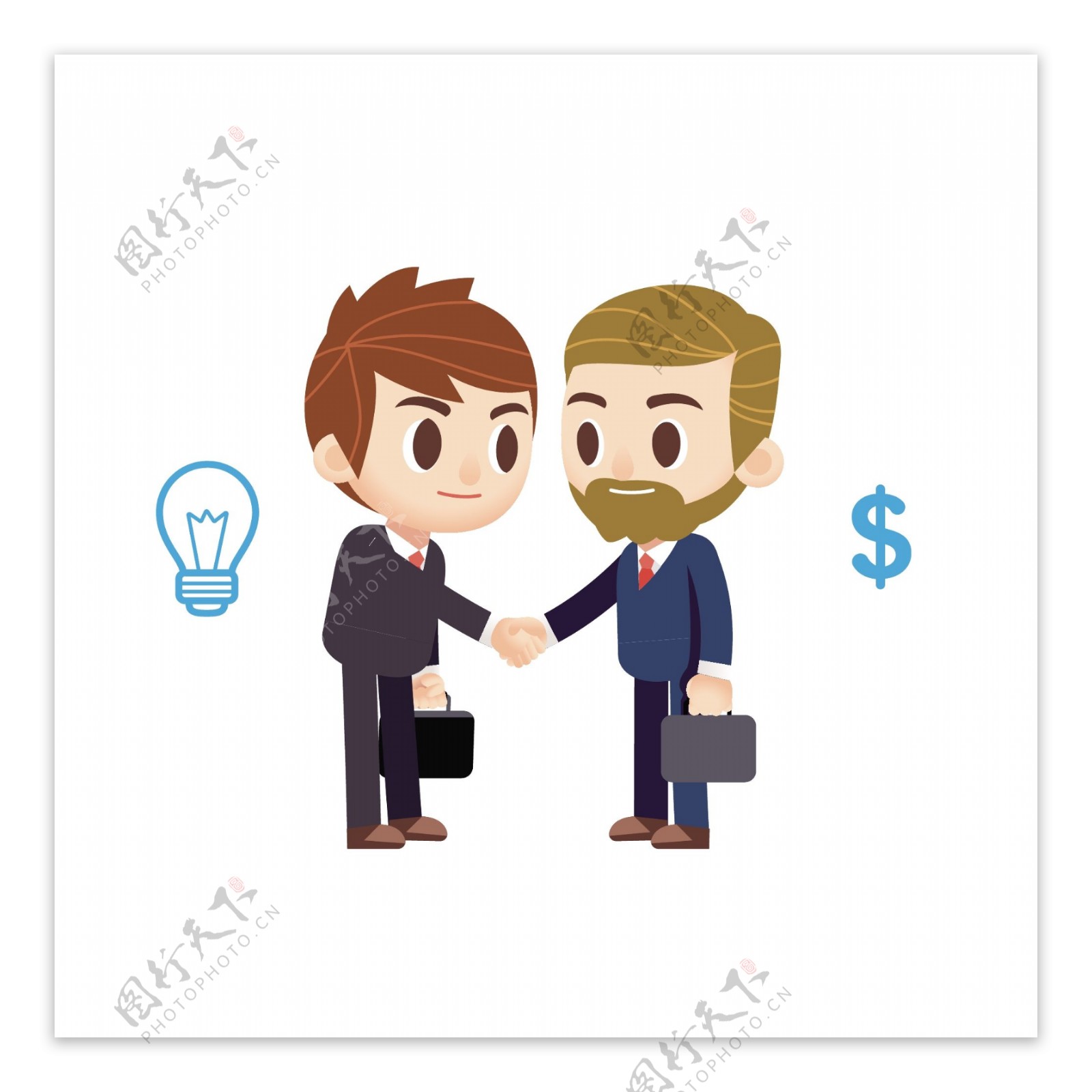 商务握手合作的男人矢量图片素材-编号32395005-图行天下