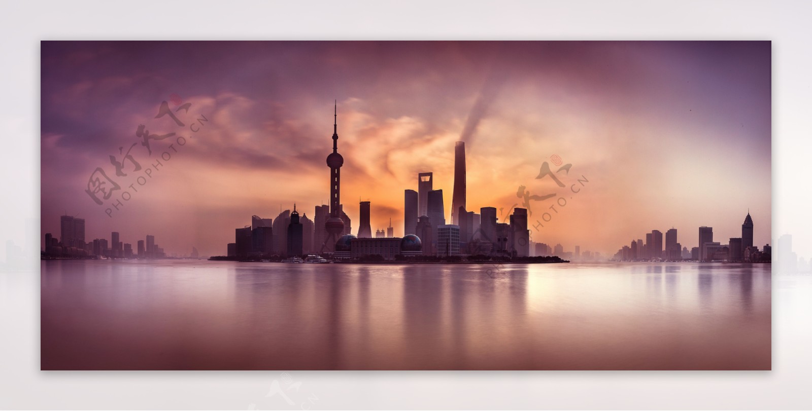 上海黄浦江陆家嘴剪影图片素材-编号37713895-图行天下