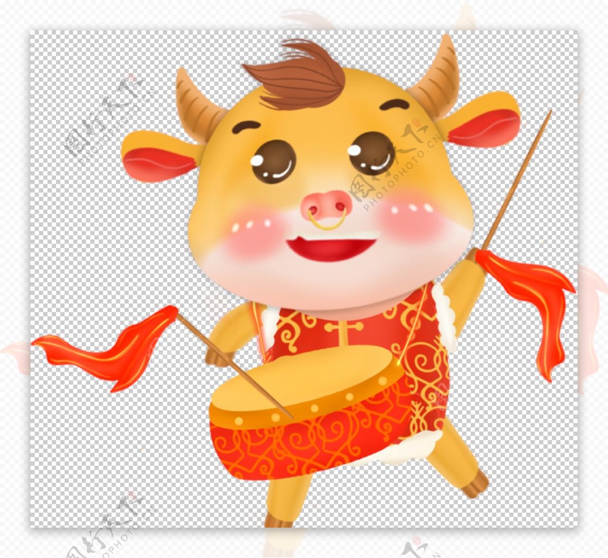 卡通牛年图片素材-编号40064655-图行天下
